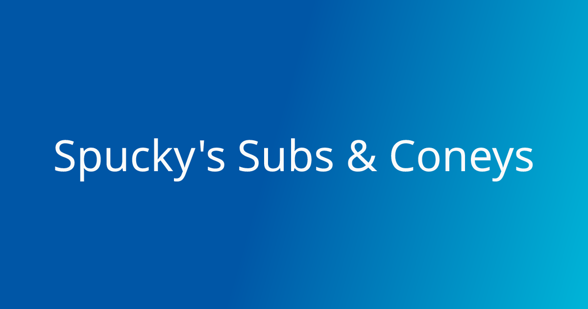 Best American in Saginaw, MI | Spucky's Subs & Coneys | Order Online